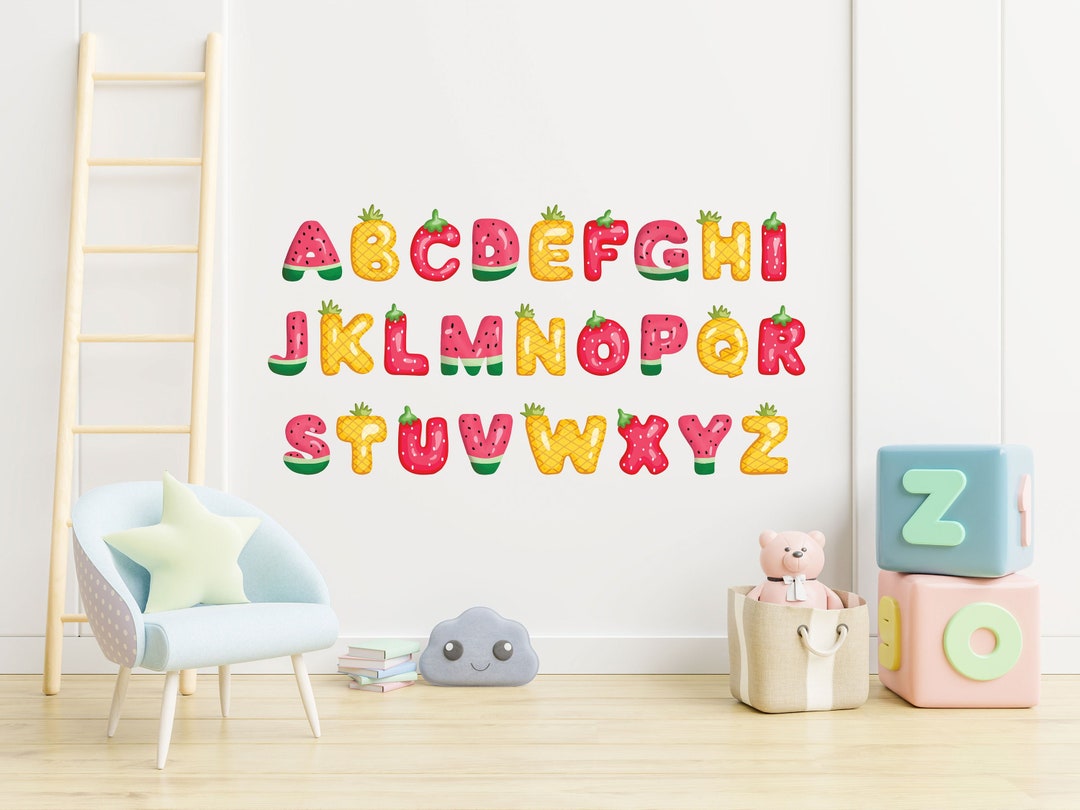 Fruit Alphabet Letter Stickers | Fun and Colorful ABC Stickers for Kids ...