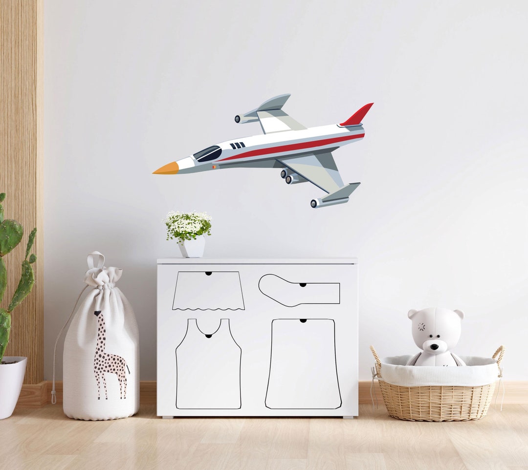 Jet Wall Decal , Airplane Sticker , Aviation Gift , Aeroplane Wall Art ...