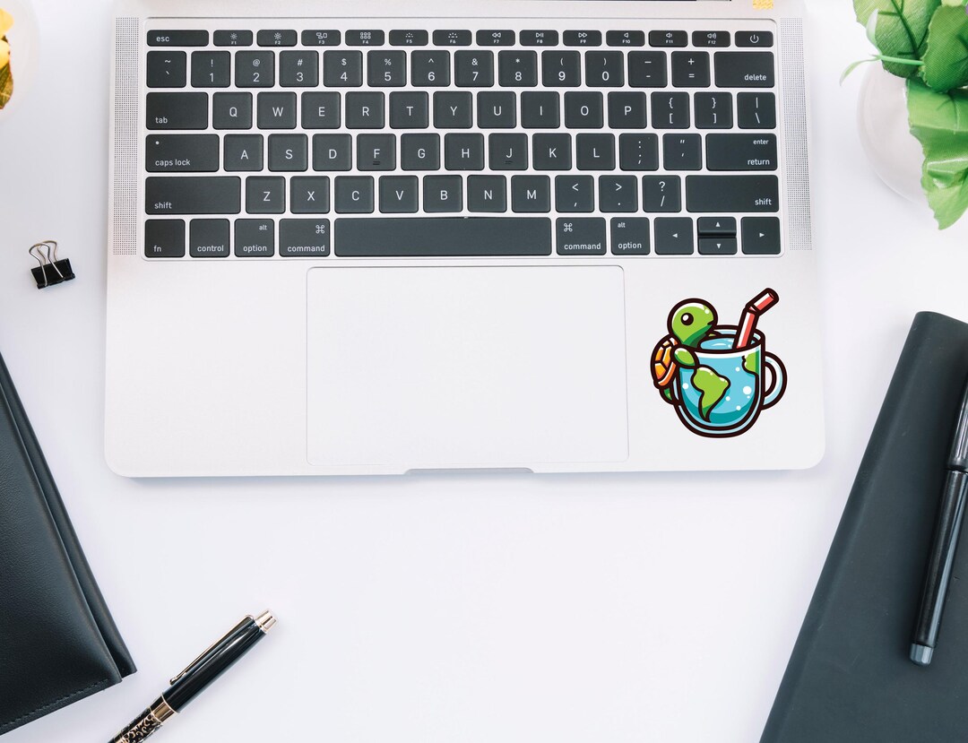 Cute Sea Turtle Sticker X 2 - Turtle Gifts - Laptop Decals, Phone ...