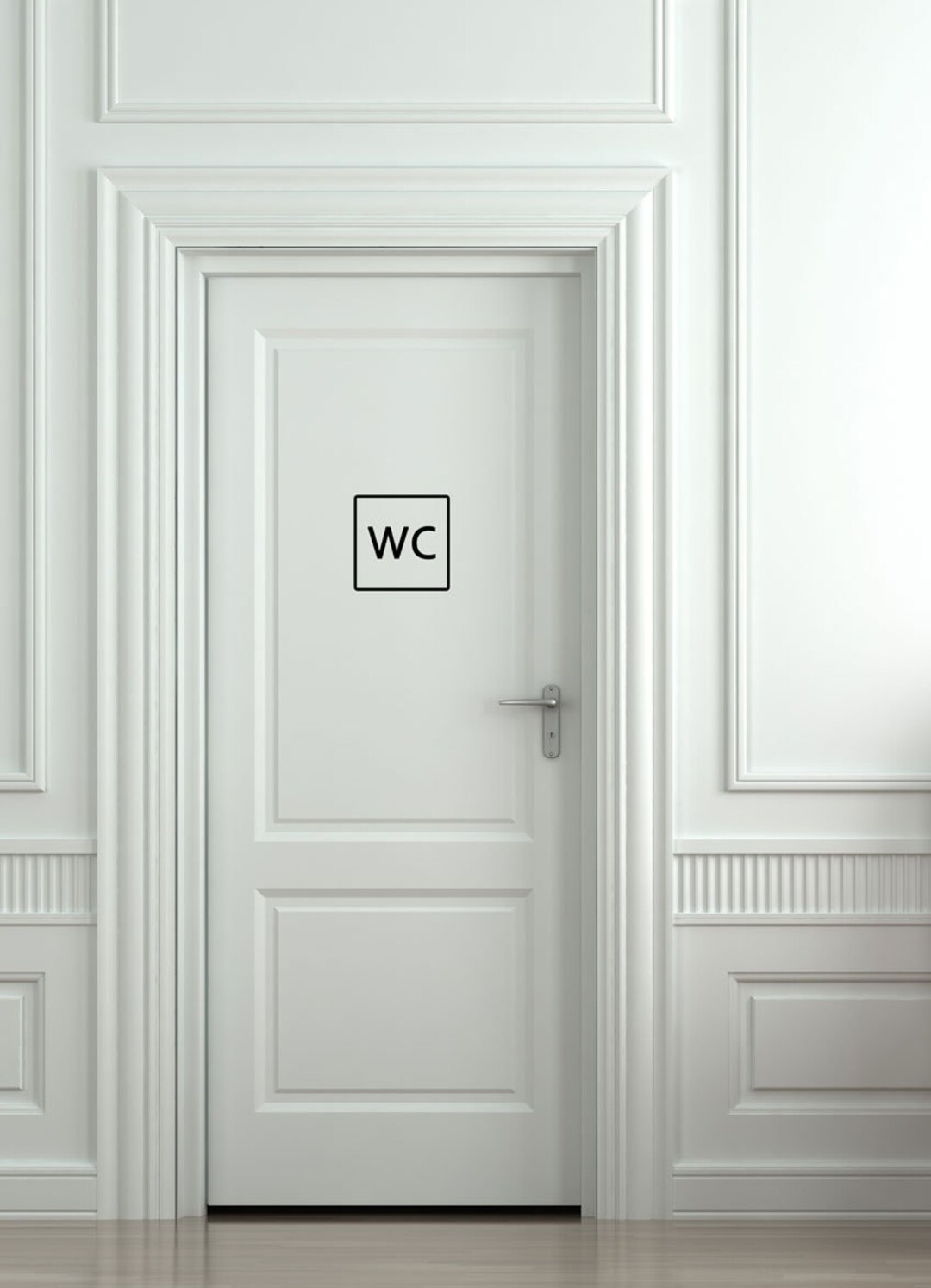 WC SIGN Toilet Sticker Thevinylcreations Bathroom - Etsy