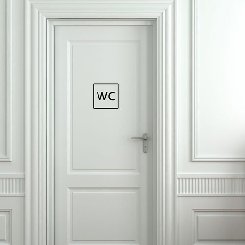 WC SIGN Toilet Sticker Thevinylcreations Bathroom - Etsy UK