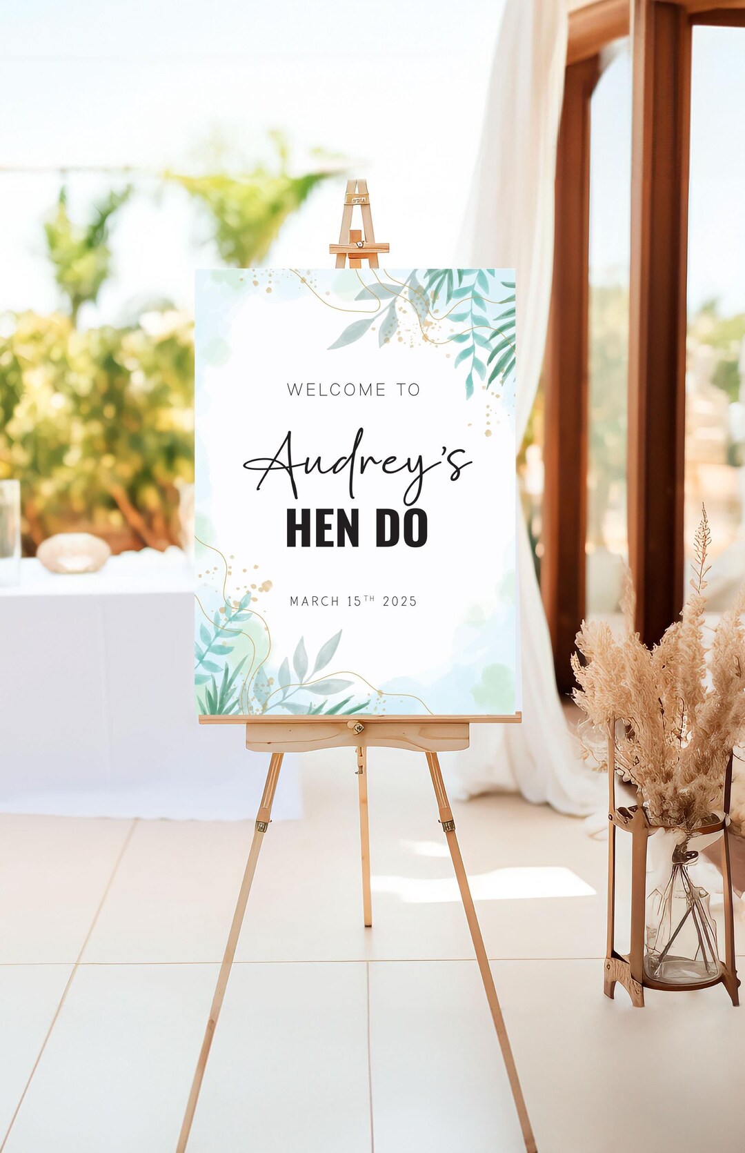 Personalized Hen Party Sign Hen Do Welcome Sign Wedding Party Bridal ...