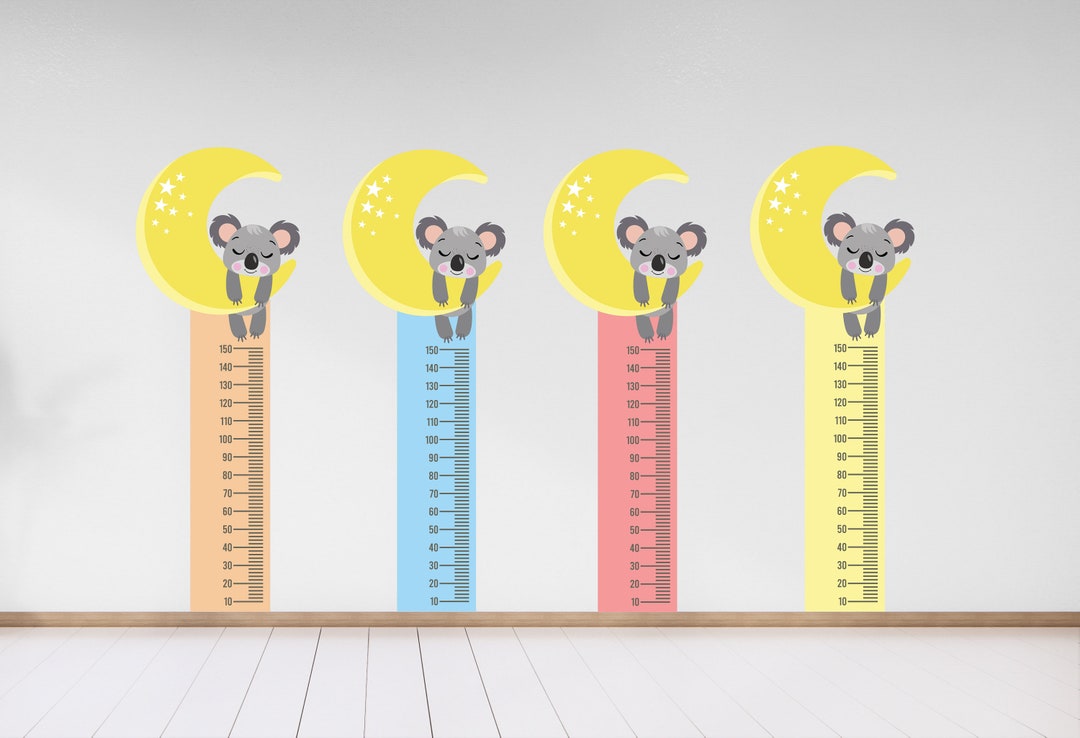 Koala Growth Chart Sticker , Cute Height Chart , Koala Nursery Wall ...
