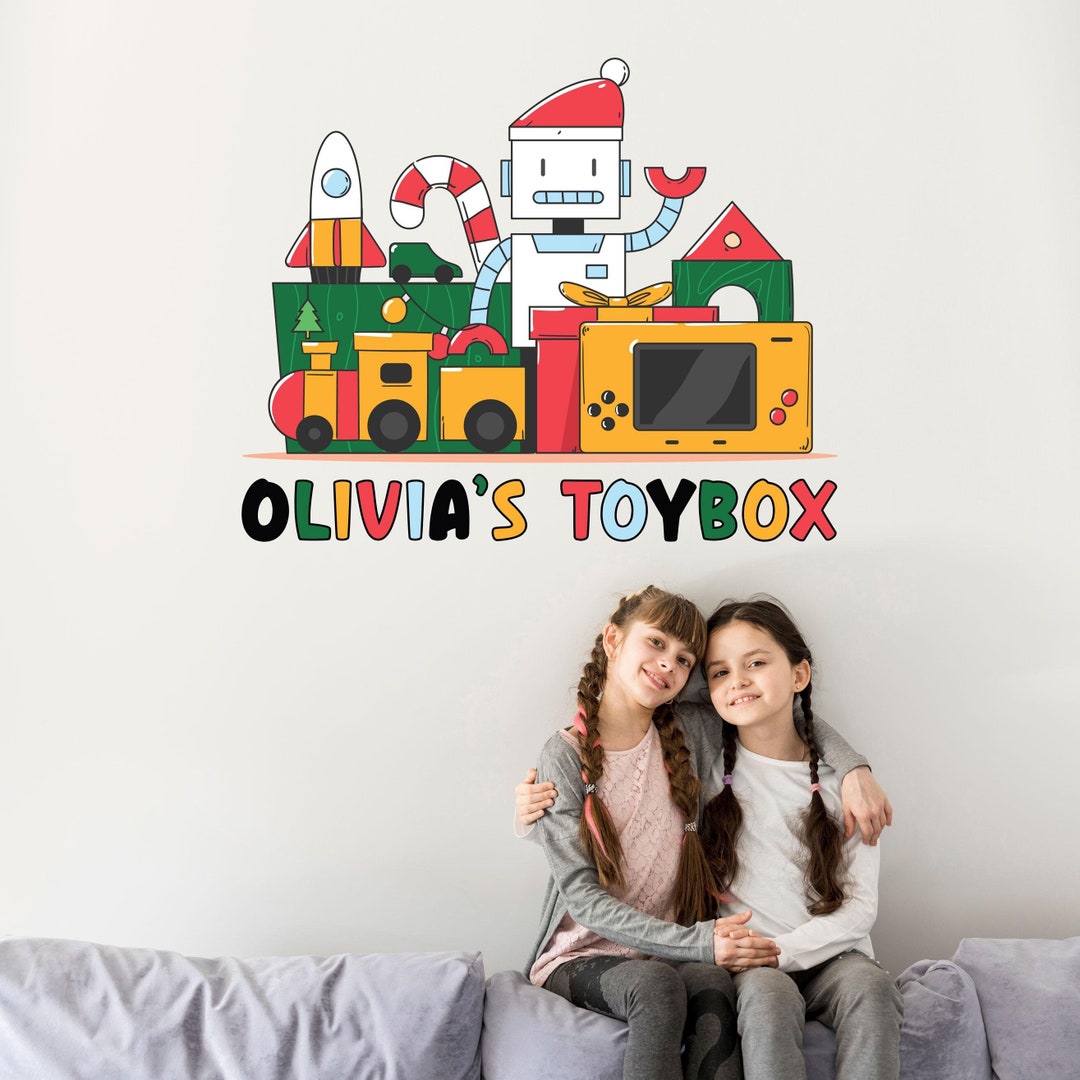 Personalised Toy Box Sticker , Girls Playroom Wall Art Idea's , Boys ...