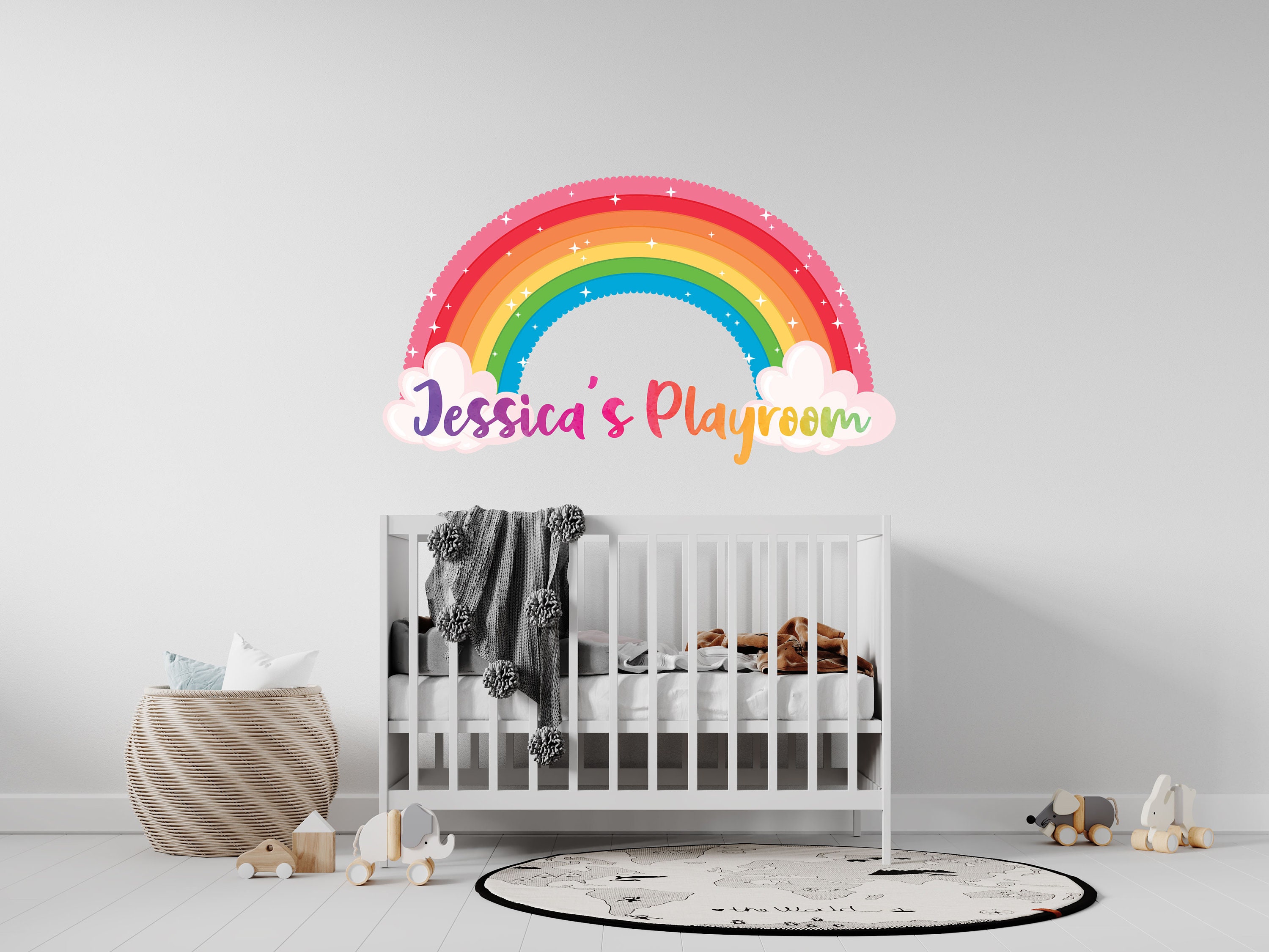 Personalised Rainbow Wall Sticker Rainbow Decal Rainbow - Etsy