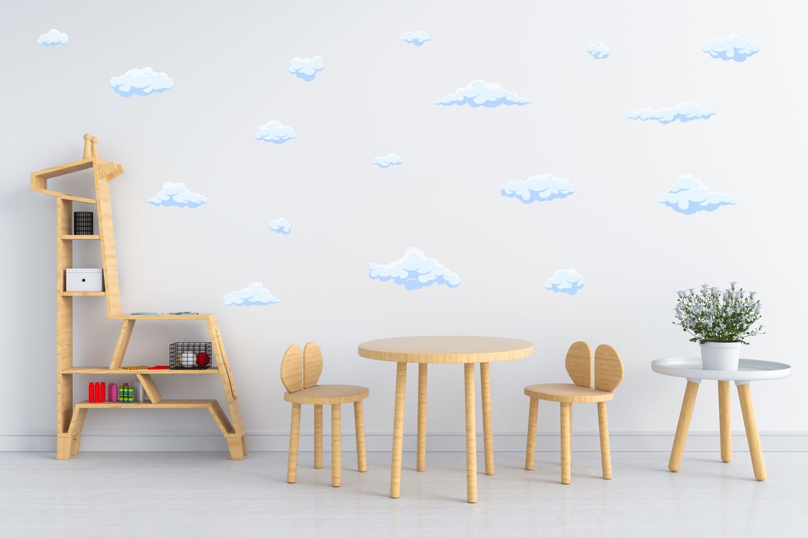 Cloud Wall Stickers Cloud Wall Decals Cloud Decor - Etsy