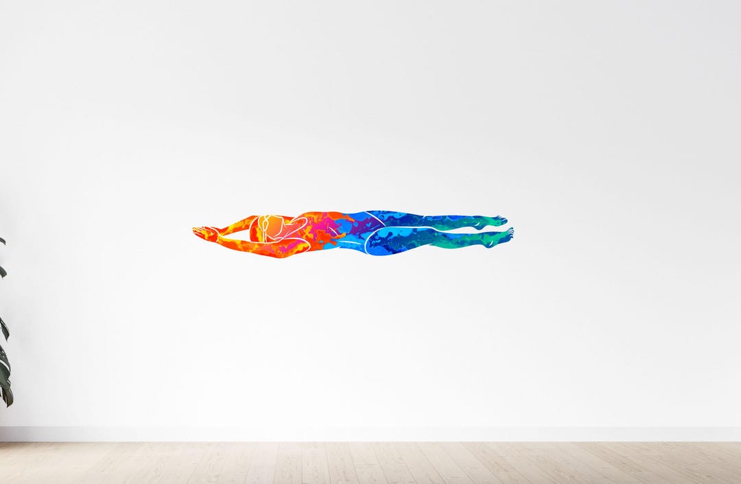 Female Swimmer Wall Sticker - Swimming Stickers - Scuba Diver Decal ...