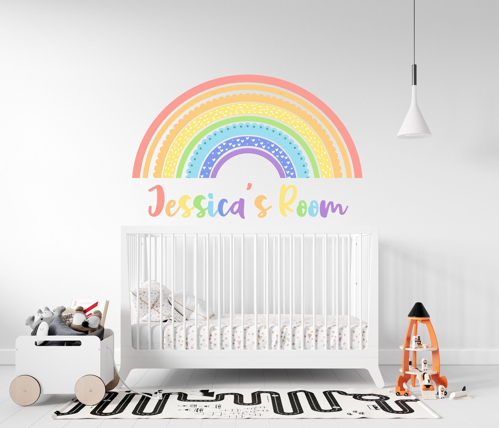Rainbow Wall Sticker Name Decal Rainbow Gifts - Etsy