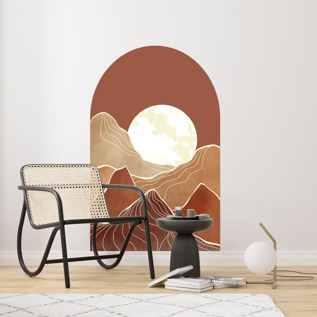 Abstract Arch , Headboard Cover Decal , Scenery Art , Landscape Wall ...