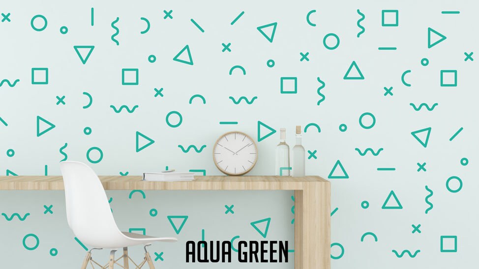 Shape Wall Decals Nursery Decor Geometric Shapes Wall | Etsy