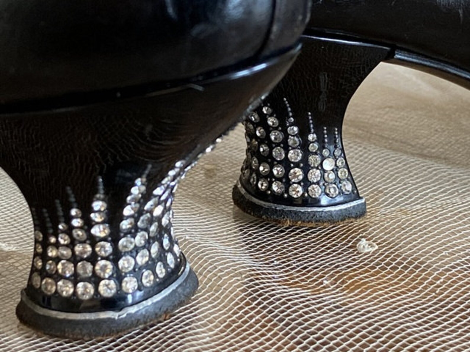 1909 Ball Shoes, Rhinestone Heel, Antique Shoes, Antique Pumps ...