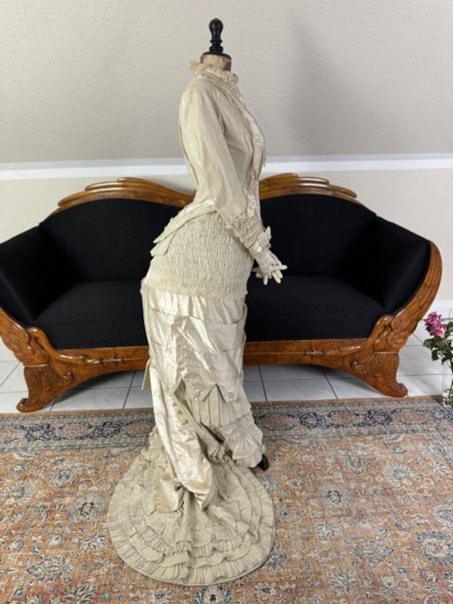 1878 MISS DAVIES Princess Style Wedding Dress, England, Antique Wedding ...