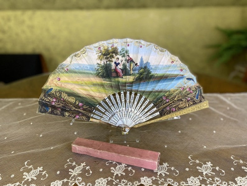 1820s Dainty Romantic Period Fan Antique Fan Empire Fan - Etsy