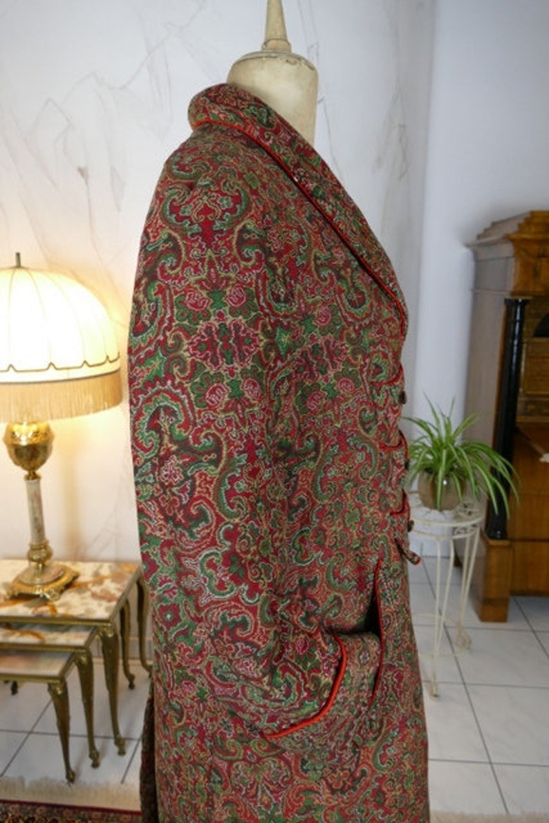 1865 Man's Dressing Gown Antique Coat Victorian Coat - Etsy