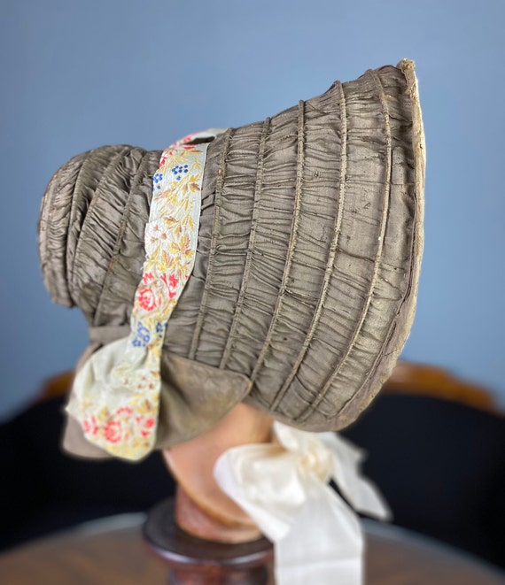 1825 Bonnet, antique bonnet, Romantic Period Bonnet, … - Gem