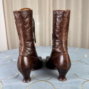 Leather High Top Lace-up Boots, Ca. 1900, Antique Boots, Victorian ...