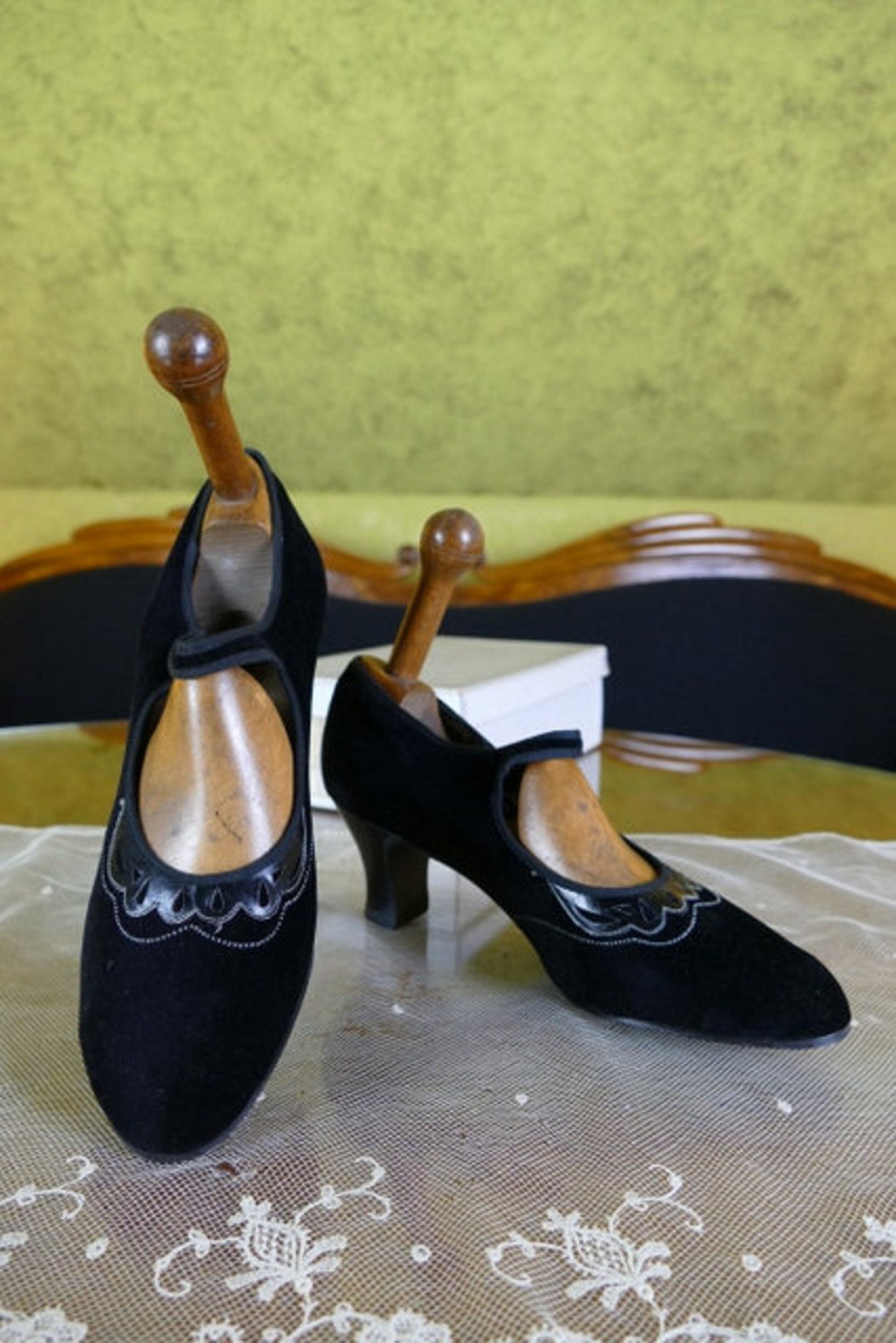 1920s Velvet Pumps, Germany, Antique Flapper Shoes - Etsy