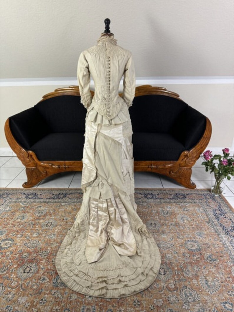 1878 MISS DAVIES Princess Style Wedding Dress, England, Antique Wedding ...