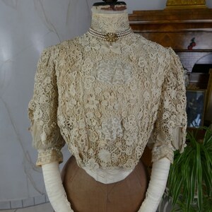 1901 Irish Crochet Lace Blouse, Antique Blouse, Victorian Blouse ...