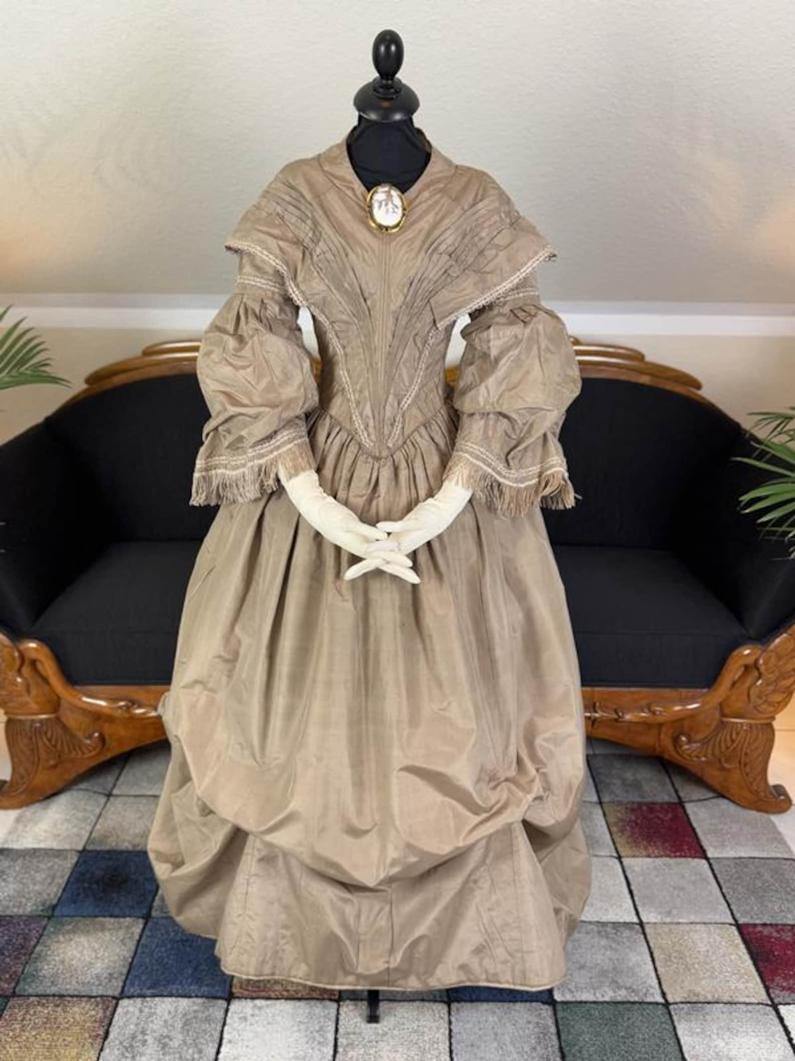 Biedermeier Dress, Germany, Ca. 1837, Antique Dress, Antique Gown ...