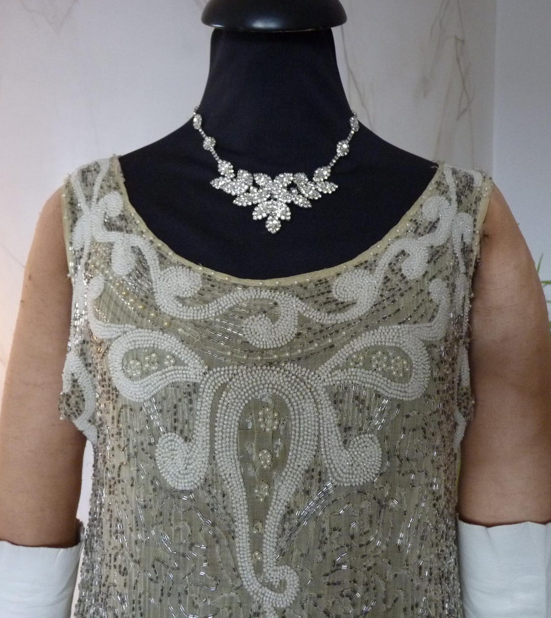 1925 Beaded Flapper Dress, Antique Charleston Gown - Etsy