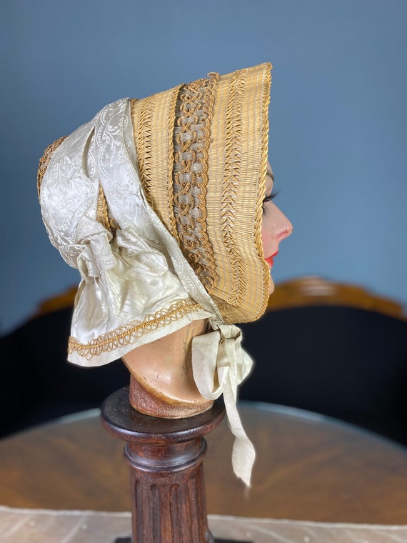 1850 Bonnet, Wedding Bonnet, antique bonnet, wedding … - Gem
