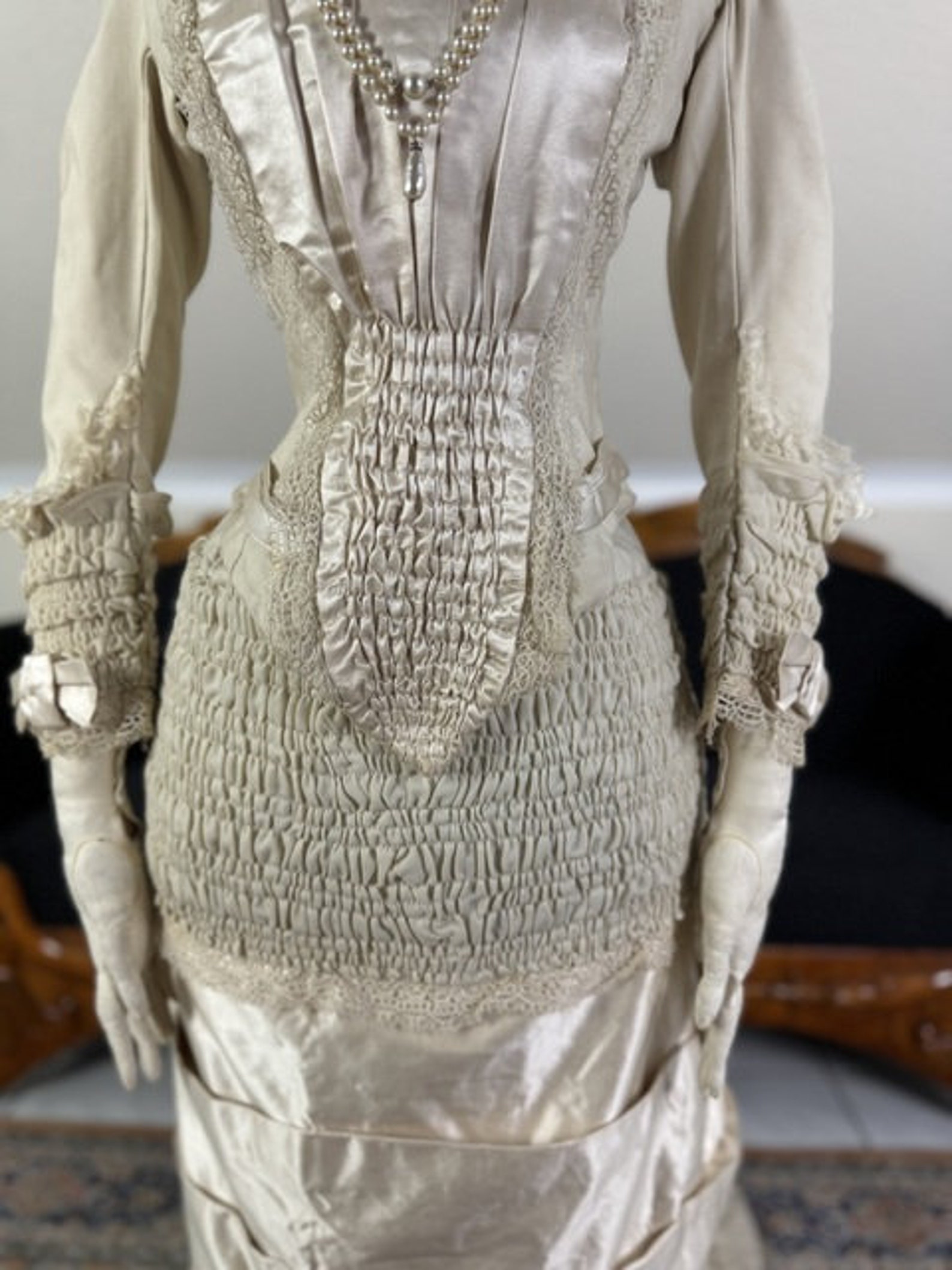 1878 MISS DAVIES Princess Style Wedding Dress, England, Antique Wedding ...