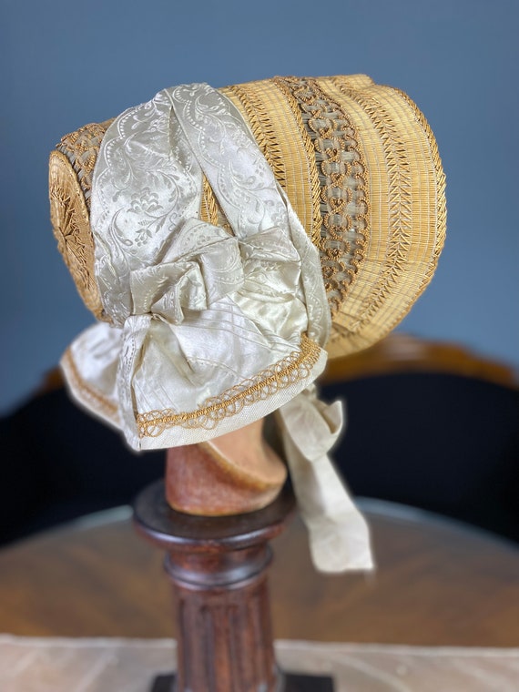 1850 Bonnet, Wedding Bonnet, antique bonnet, wedding … - Gem