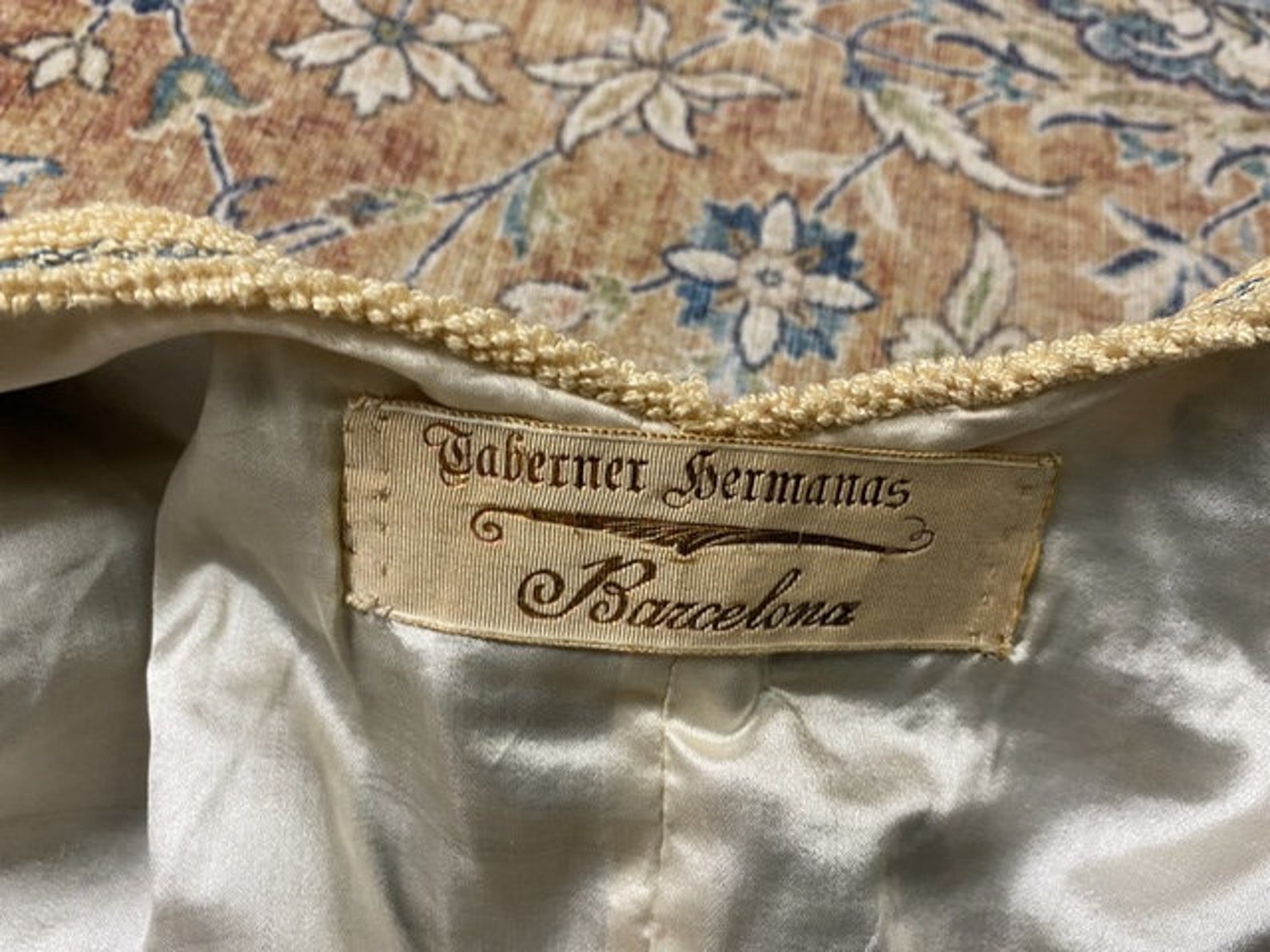 1912 TABERNER HERMANAS Jacket, Barcelona, Antique Jacket, Titanic Era ...