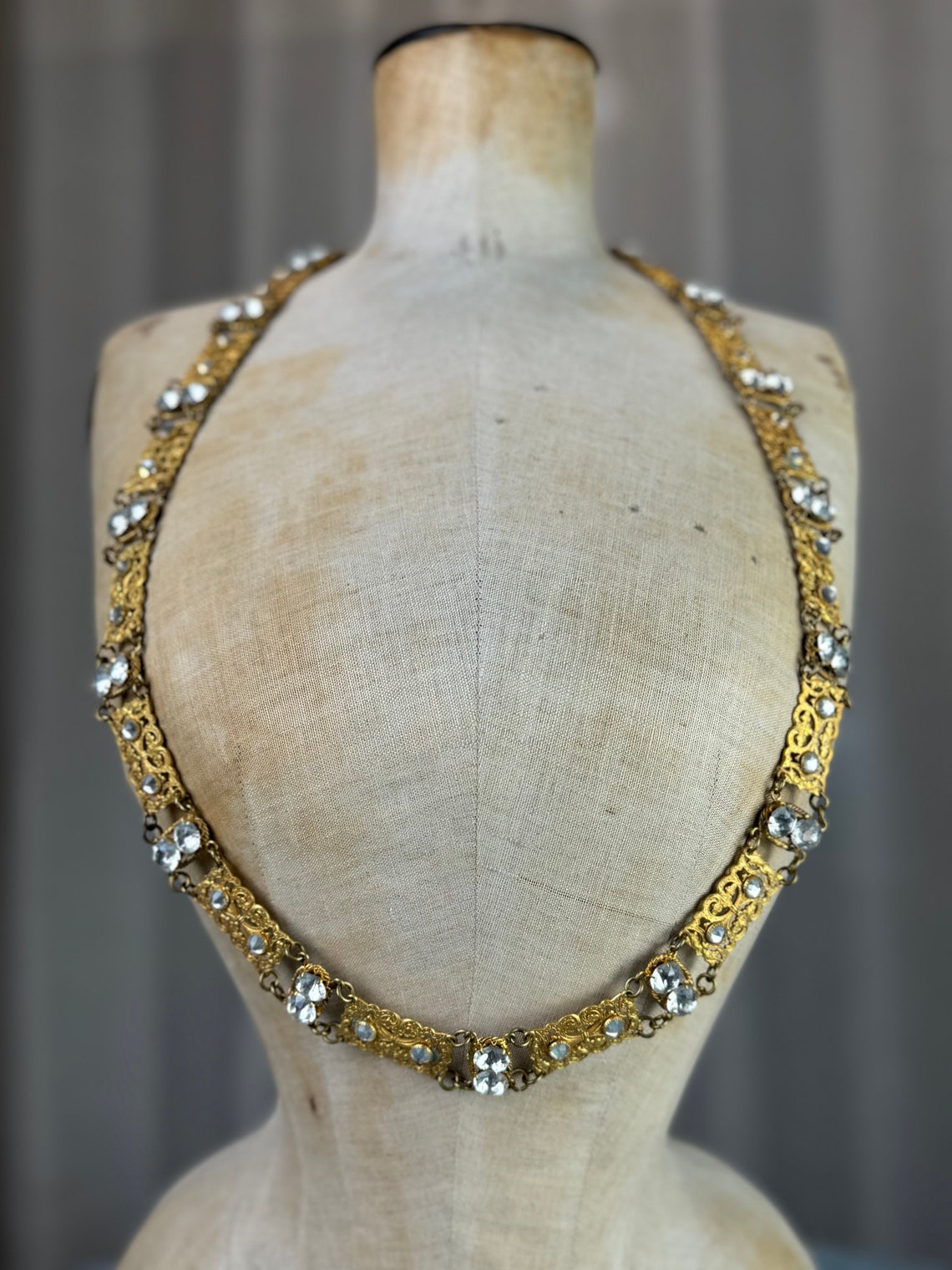 Antique Theatrical Belt, Rhinestone Filigree, German Jewelry 1890-1910 ...