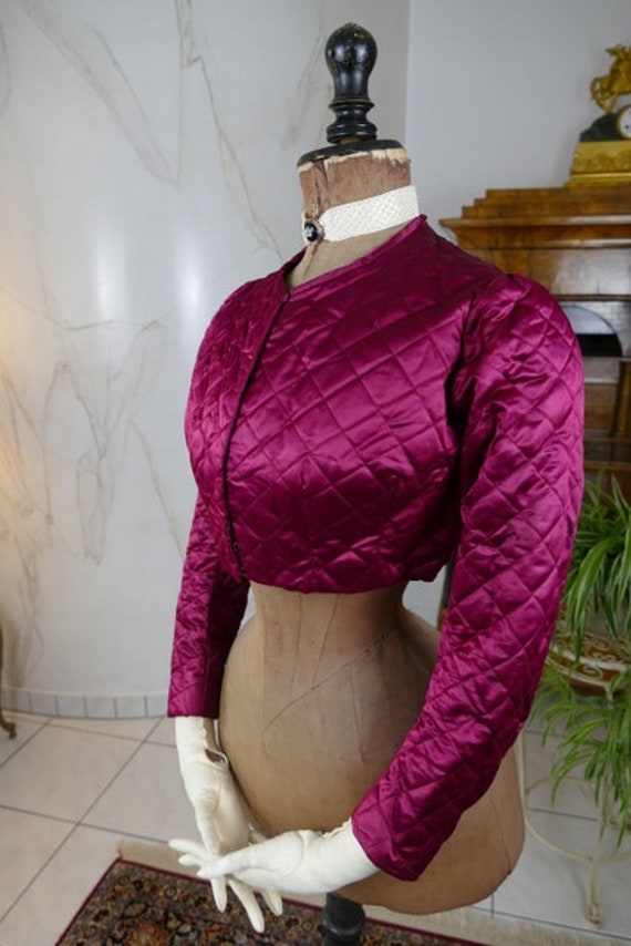 1855 Antique Quilted Spencer, Spencer Jacket, antique… - Gem