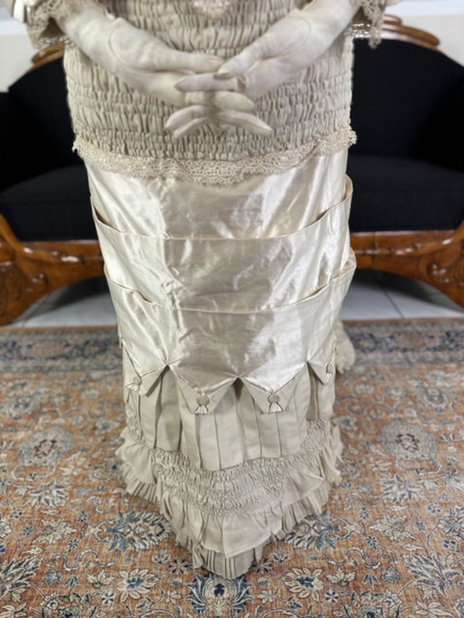 1878 MISS DAVIES Princess Style Wedding Dress, England, Antique Wedding ...