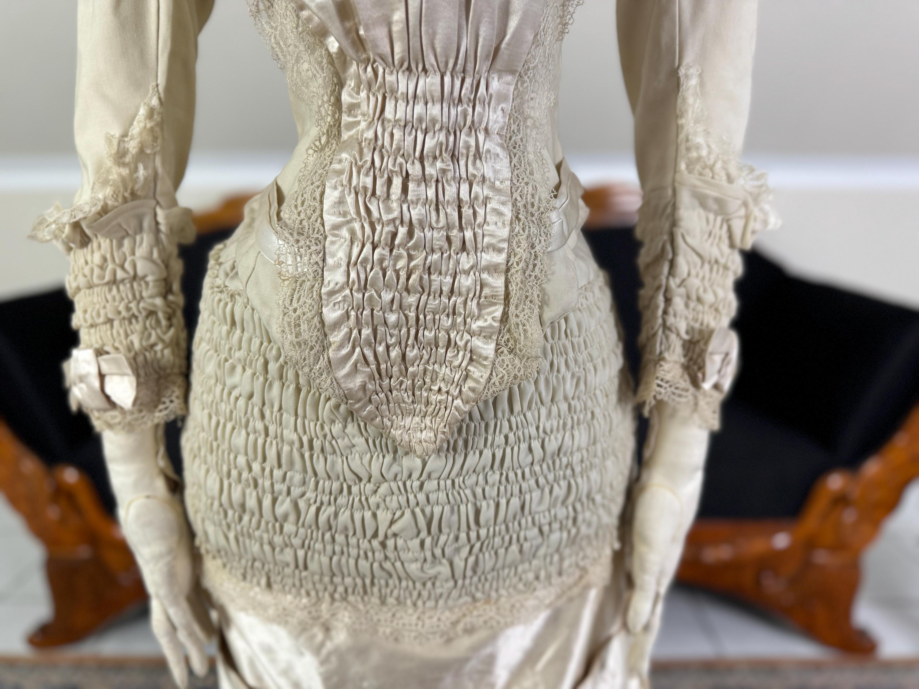 1878 MISS DAVIES Princess Style Wedding Dress, England, Antique Wedding ...