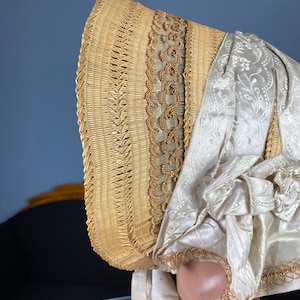 1850 Bonnet, Wedding Bonnet, Antique Bonnet, Wedding Hat, Crinoline ...