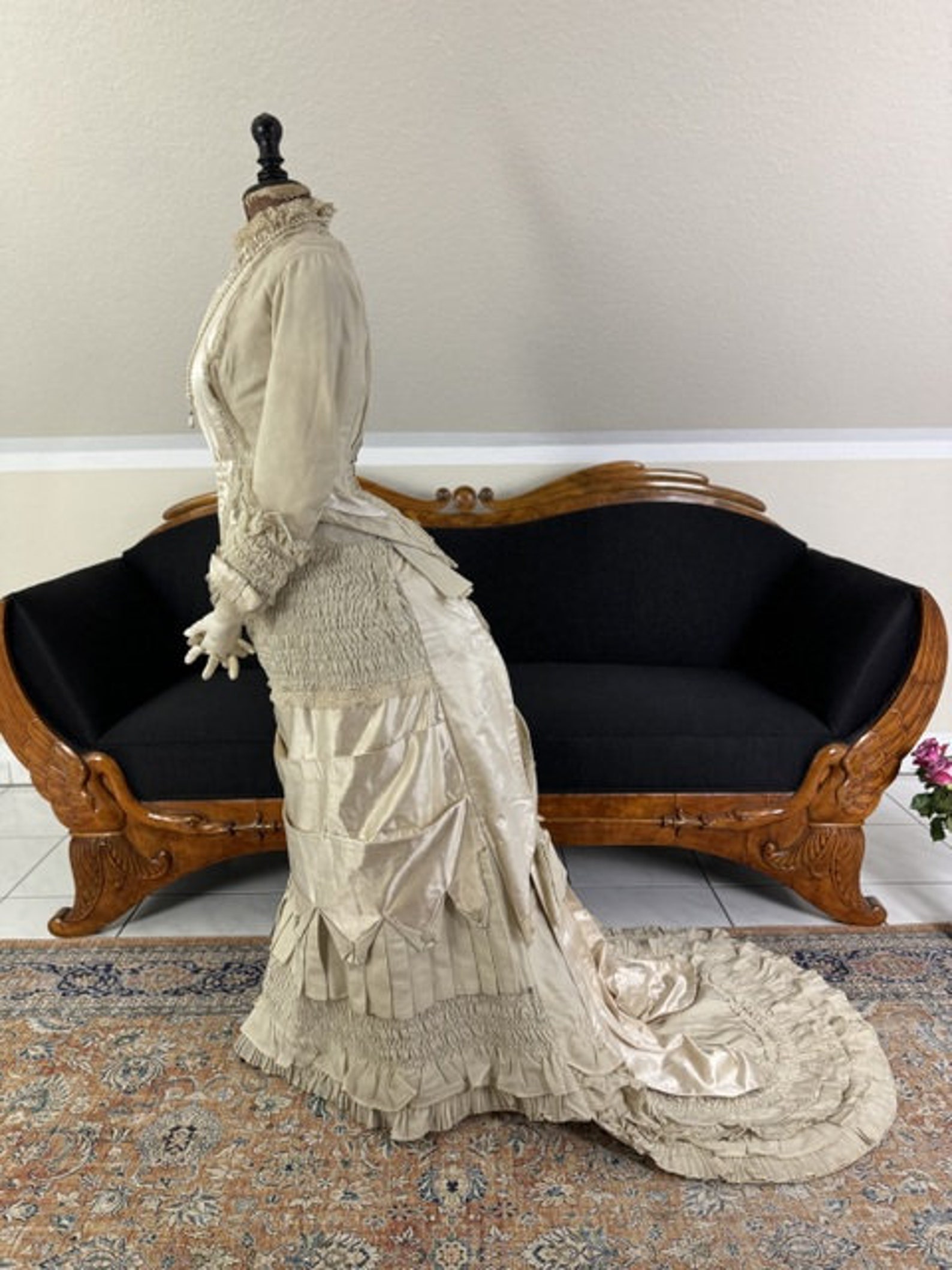 1878 MISS DAVIES Princess Style Wedding Dress, England, Antique Wedding ...