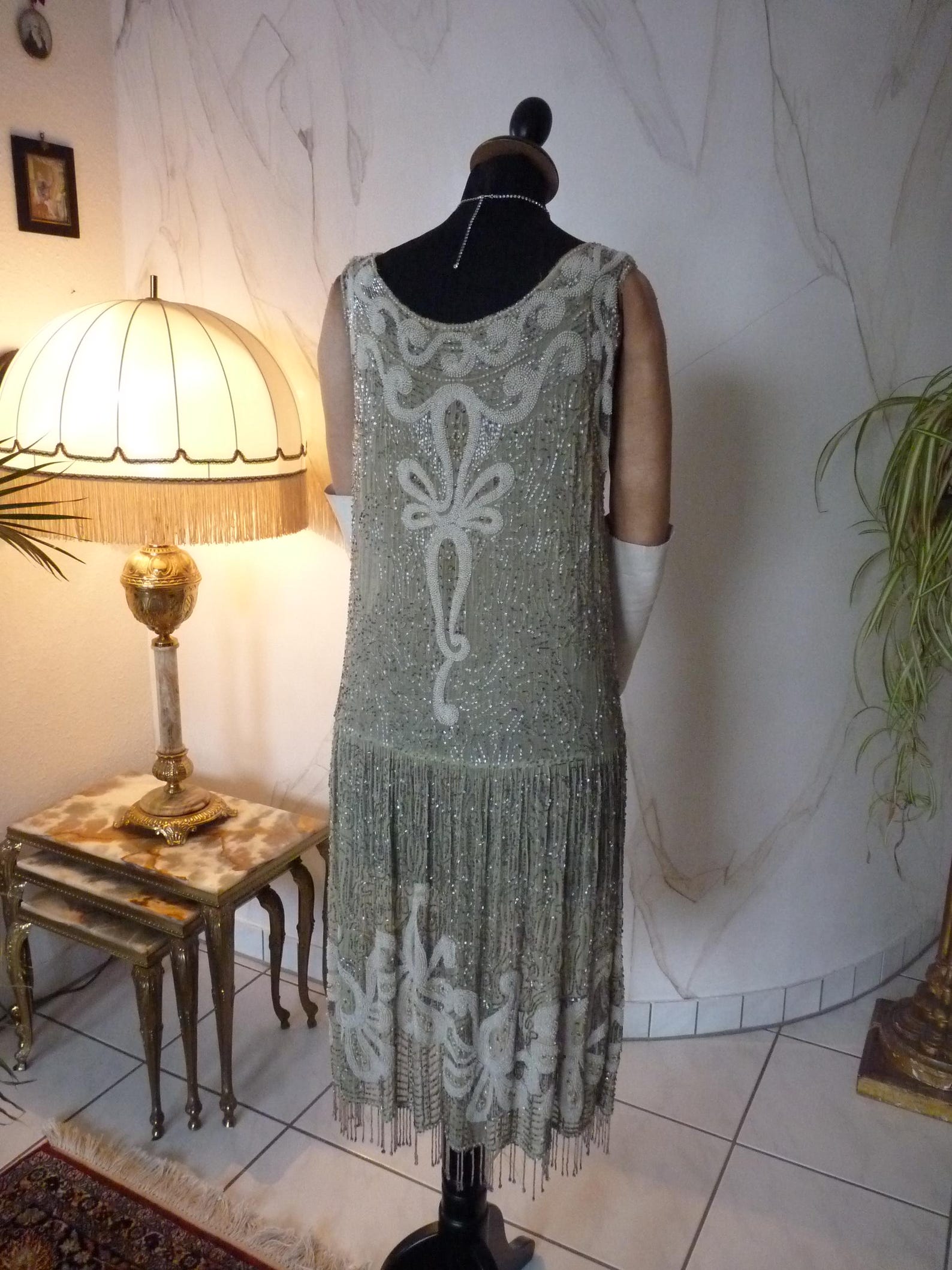 1925 Beaded Flapper Dress, Antique Charleston Gown - Etsy