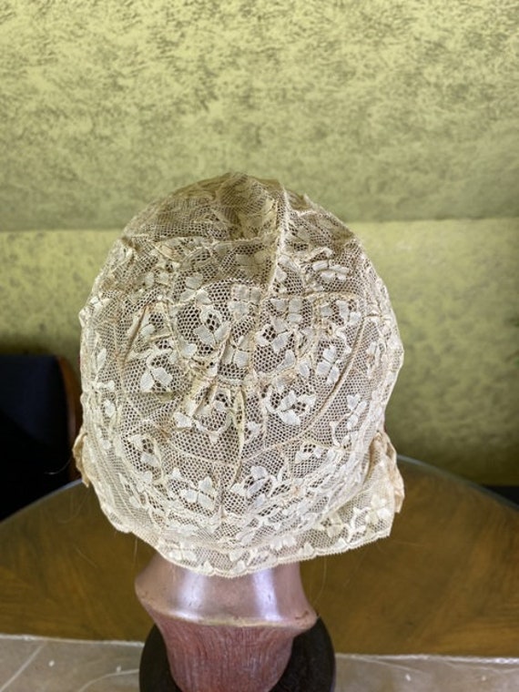 1920s wedding bonnet, antique bonnet, antike Haube, a… - Gem