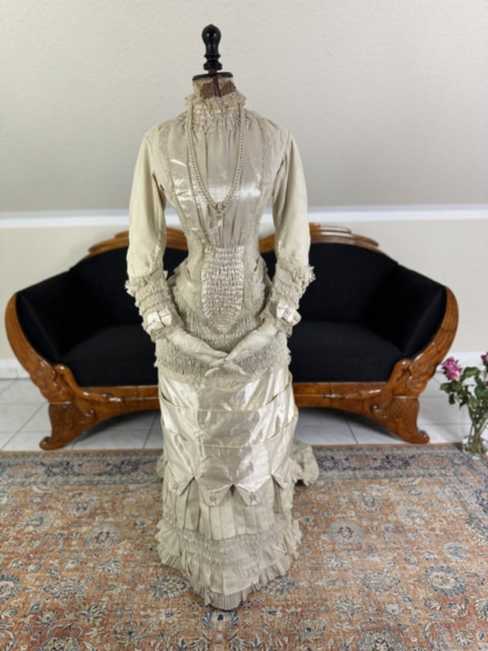 1878 MISS DAVIES Princess Style Wedding Dress, England, Antique Wedding ...