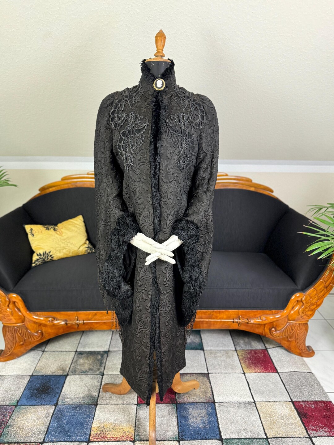 Antique Victorian Dolman Coat, James Shoolbred London, Silk Fringe, Ca ...