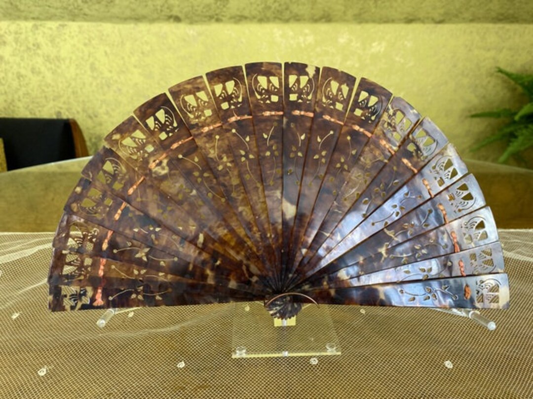 1880 Tortoise Shell Fan Antique Fan Victorian Fan - Etsy
