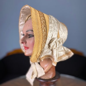 1850 Bonnet, Wedding Bonnet, Antique Bonnet, Wedding Hat, Crinoline ...
