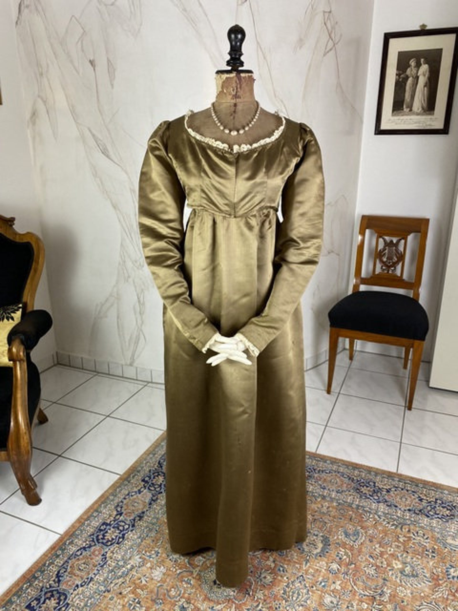 1805-1810 Empire Silk Dress, Empire Dress, Empire Gown, Empire Fashion ...