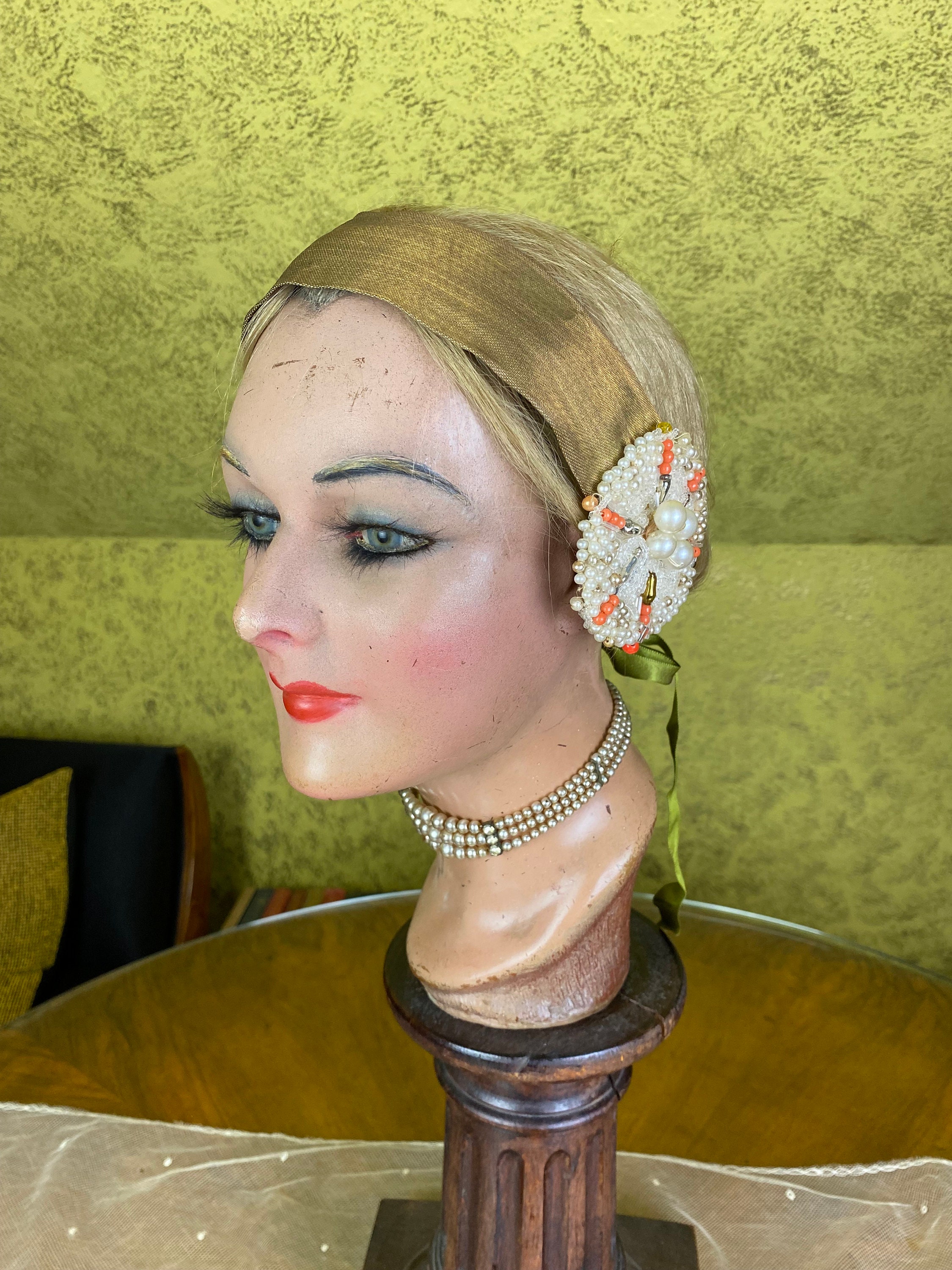 1920s Headpiece, Head Piece, Antique Headpiece, Flapper, Jazz Era ...
