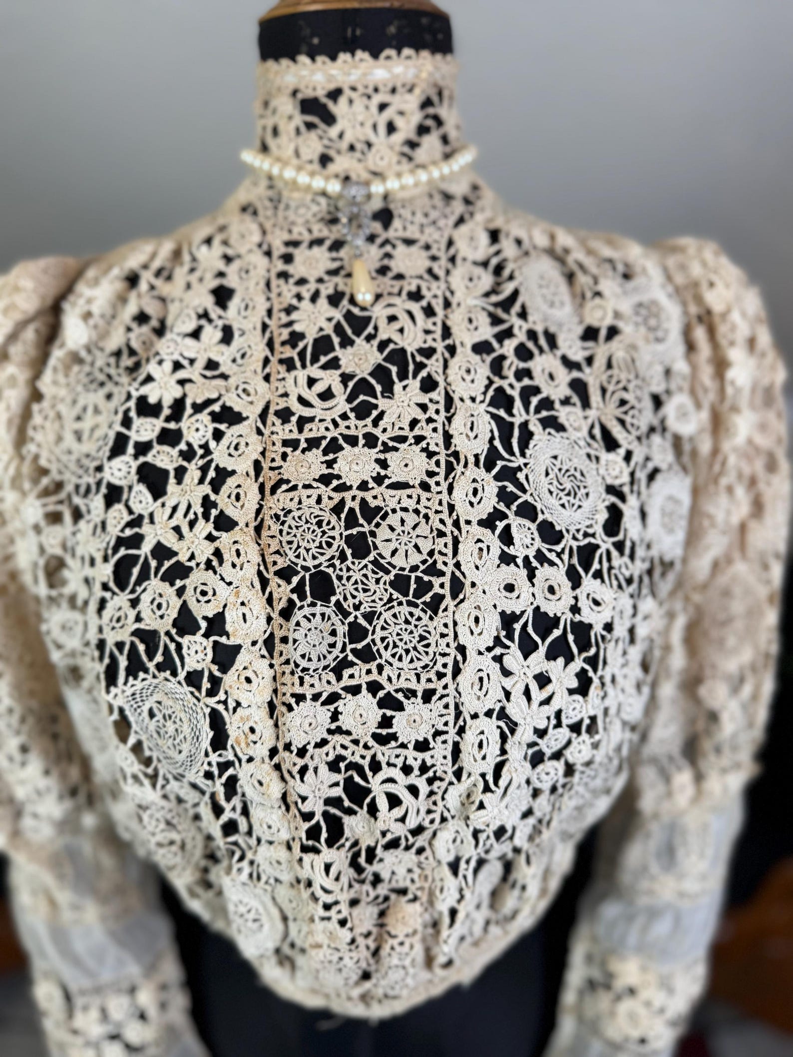 Antique Irish Crochet Lace Blouse, Edwardian, Ca. 1901 - Etsy