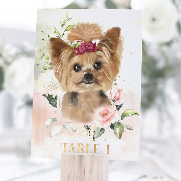 Dog Wedding Table Numbers - Etsy