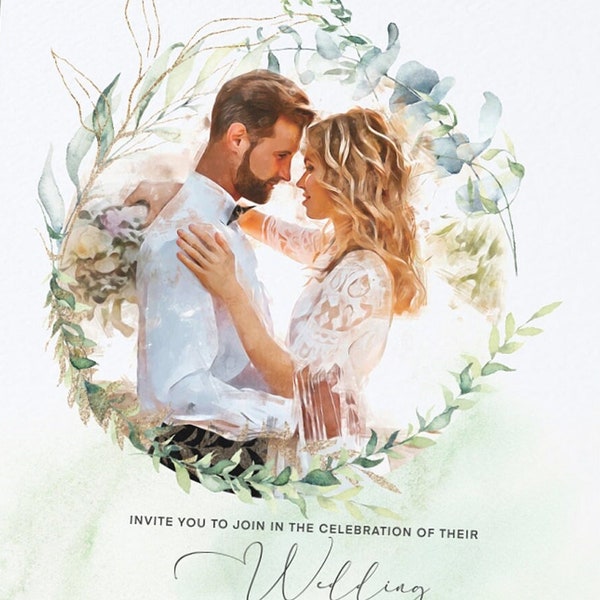 Custom Watercolor Wedding Invitation - Etsy