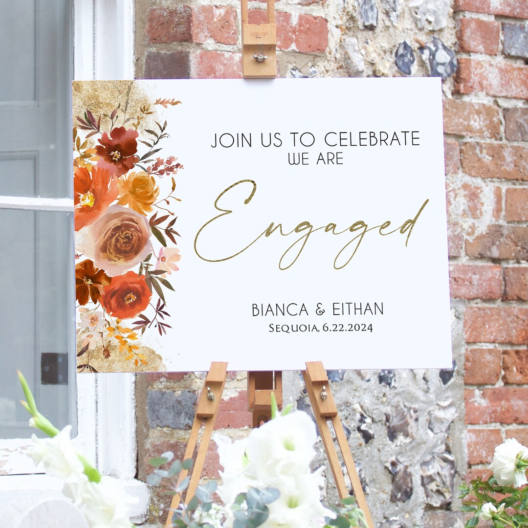 Engagement Sign, Were Engaged Sign, Engagement Party, We Are Engaged ...