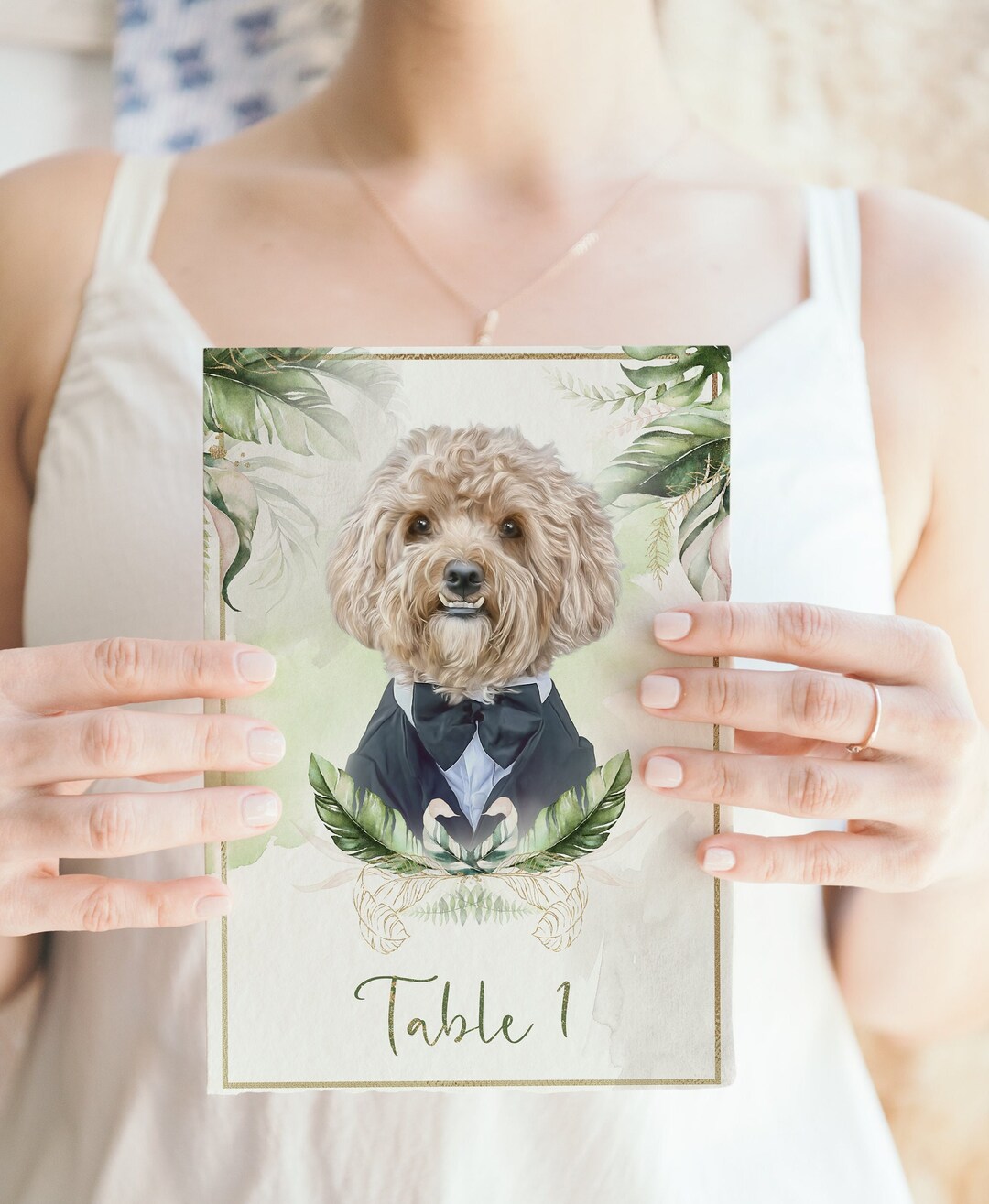 Tropical Wedding | Table Numbers, With Your Pet Illustration, Wedding ...