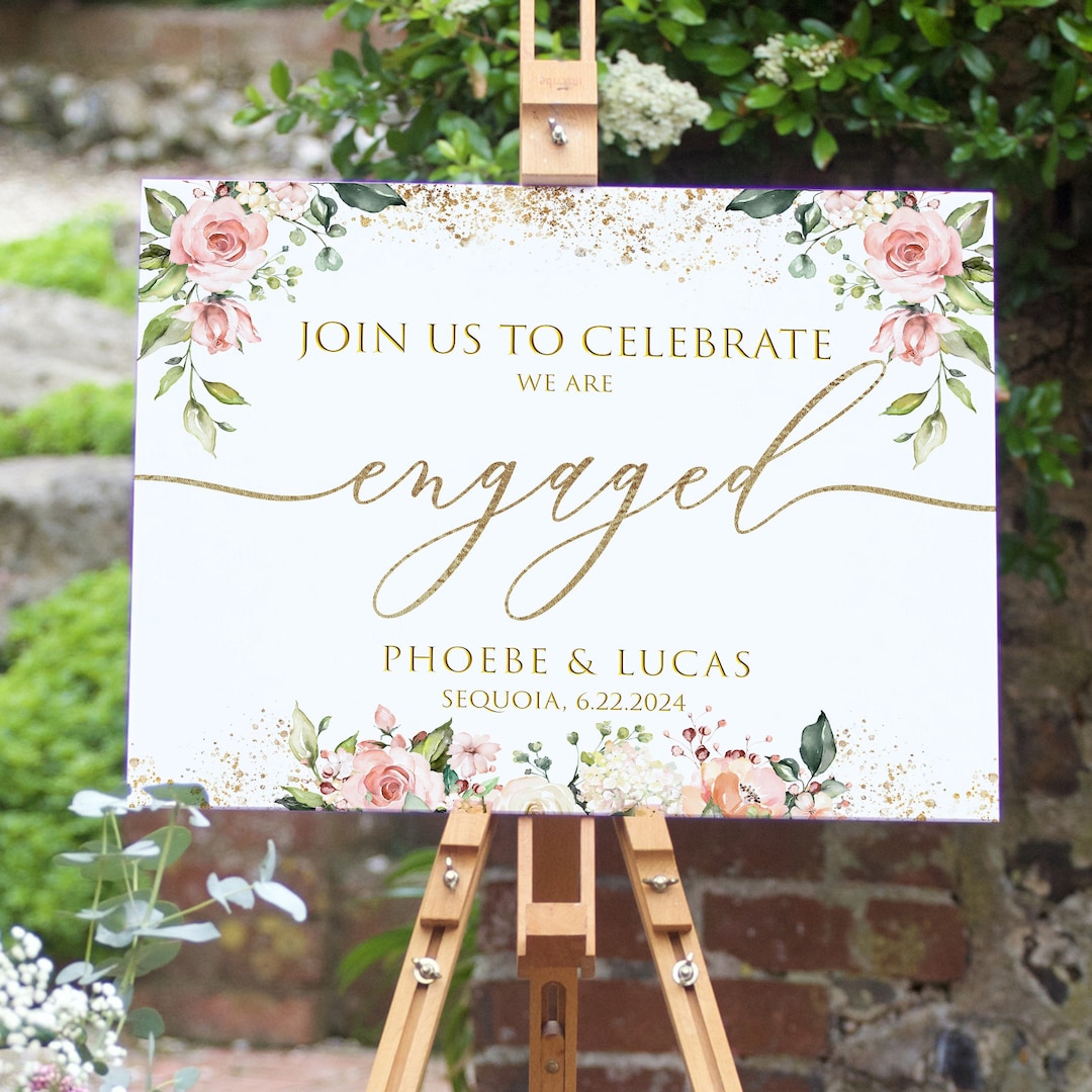 Engagement Sign, Were Engaged Sign, Engagement Party, We Are Engaged ...