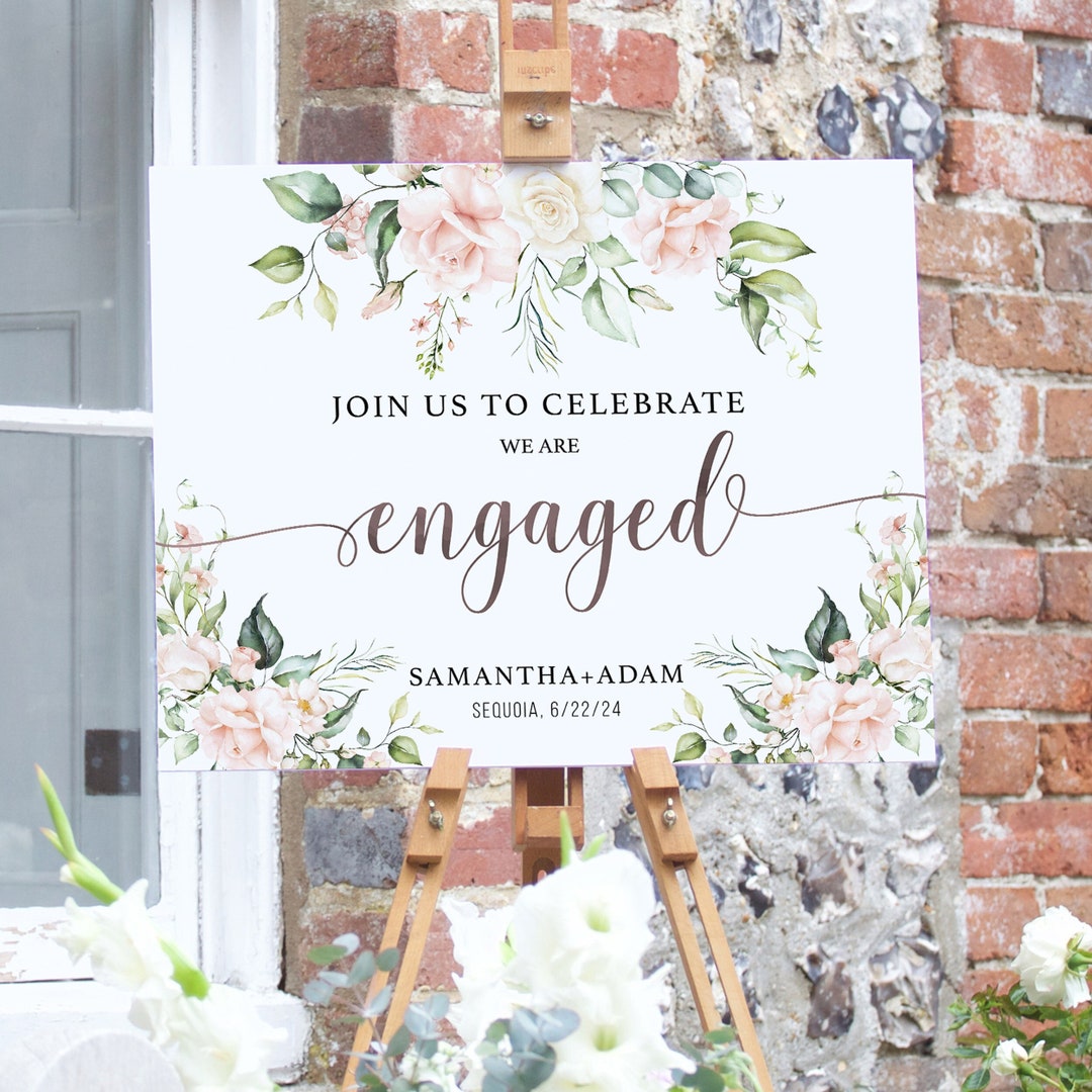 Engagement Sign, Were Engaged Sign, Engagement Party, We Are Engaged ...